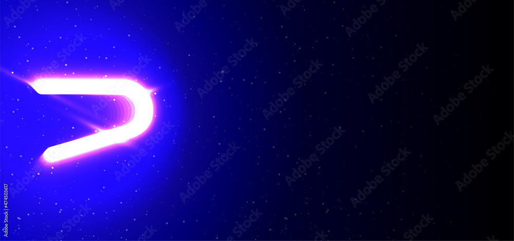 Number 7 symbol unique super glowing neon sign vector. Light burst ...