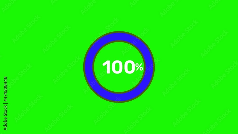 Circular percentage progress bar on transparent background. bright blue ... Circular percentage progress bar on transparent background. bright blue ...