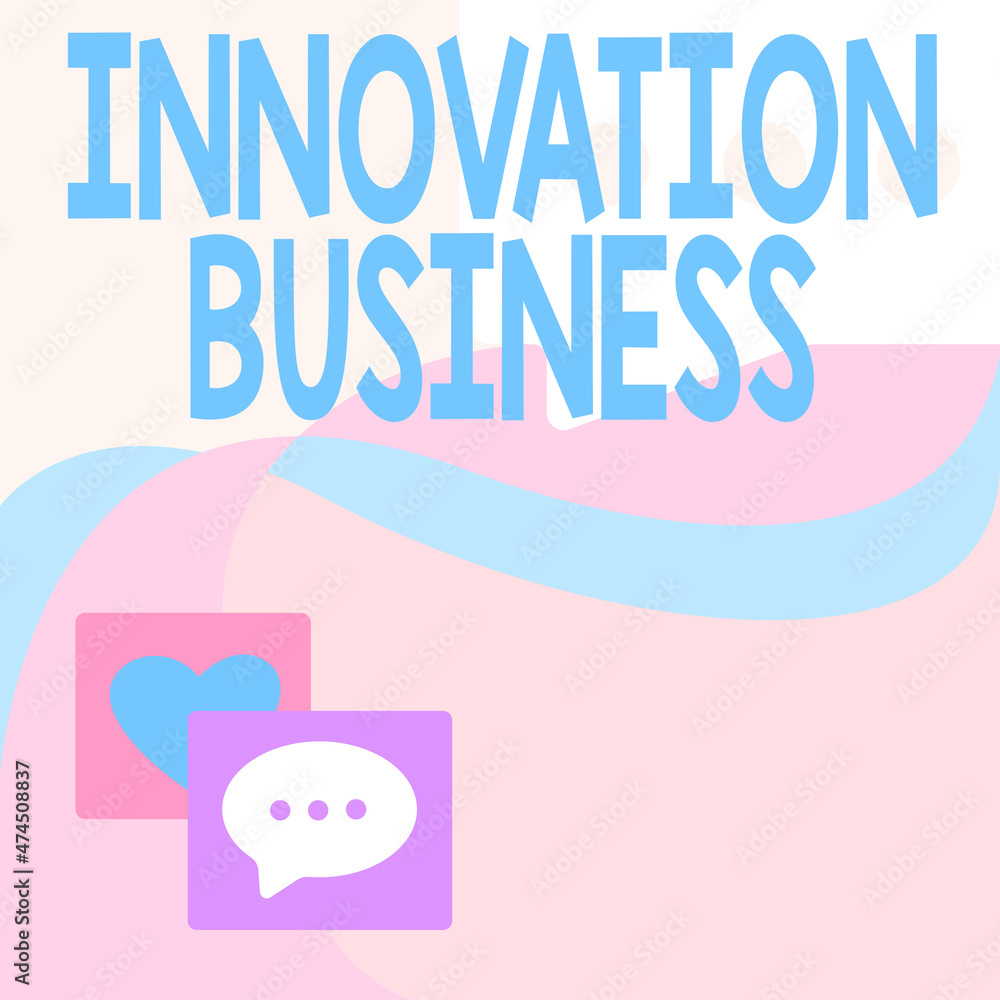 Inspiration showing sign Innovation Business. Business idea Introduce ...