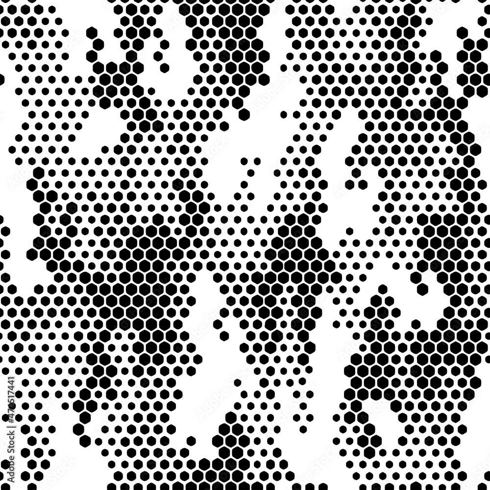 Vecteur Stock Full seamless modern halftone lines camouflage pattern ...