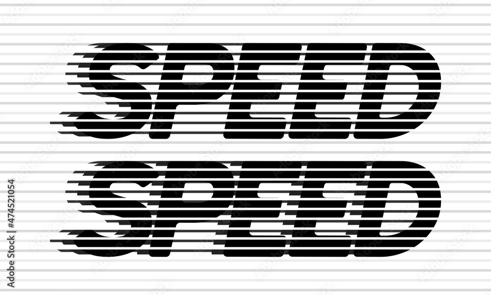 Editable speed text effect in racing style + tutorial. Created using AI ...