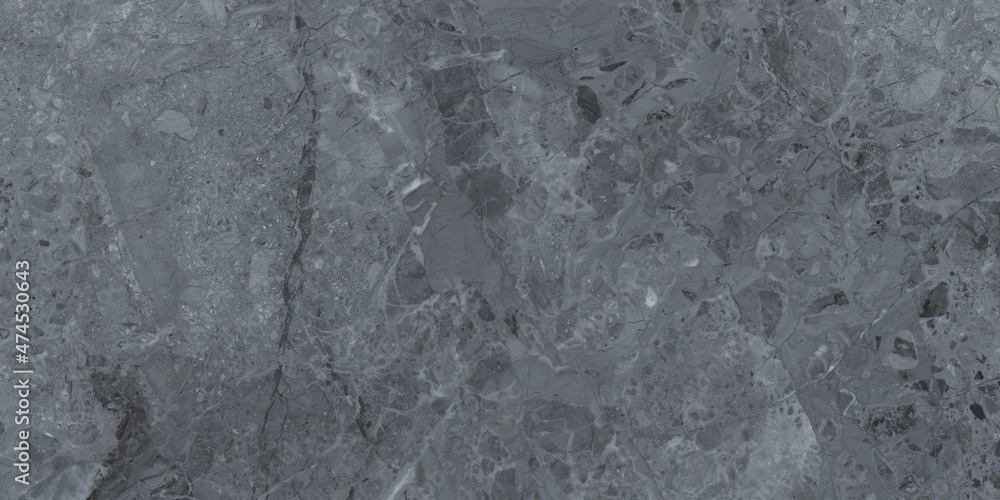 natural grey pattern of marble background, Surface rock gray stone with ...