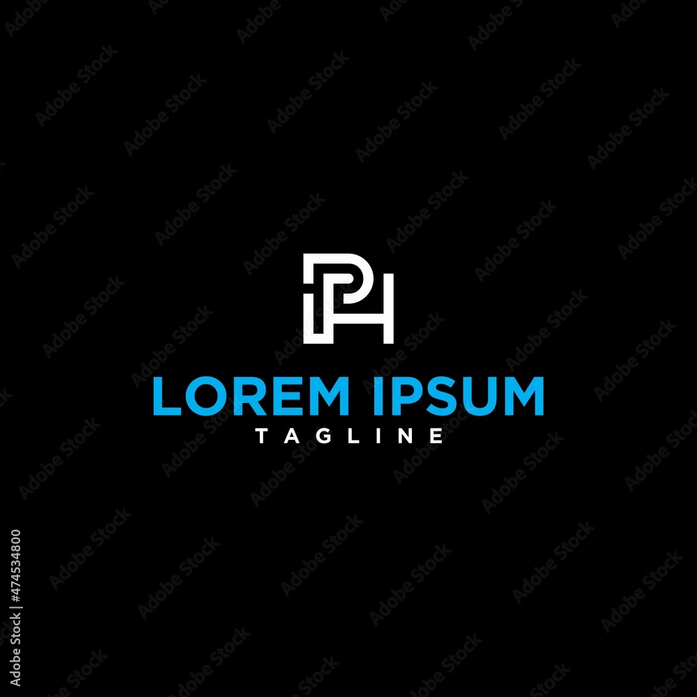 ph monogram logo design inspiration Stock Vector | Adobe Stock
