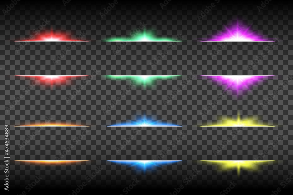 Glow border. frame with shining effects Stock Vector | Adobe Stock