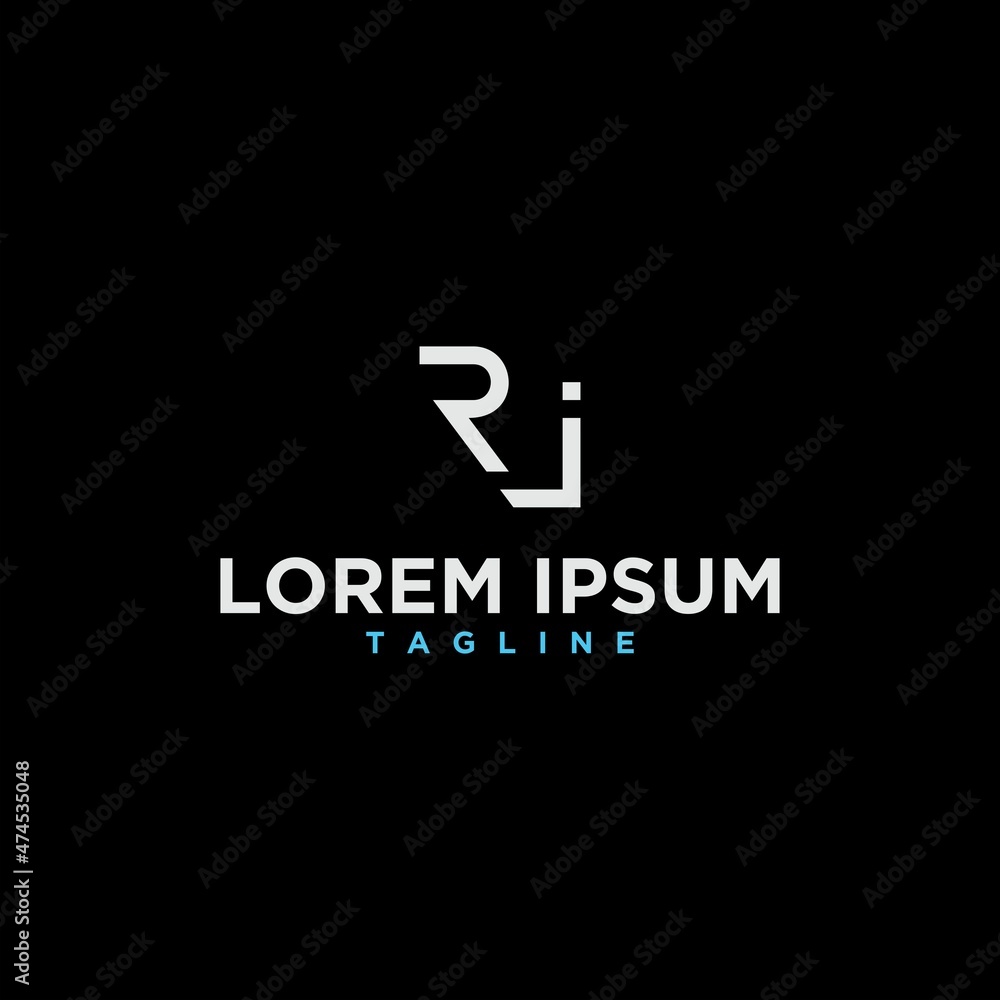rj monogram logo design inspiration Stock Vector | Adobe Stock
