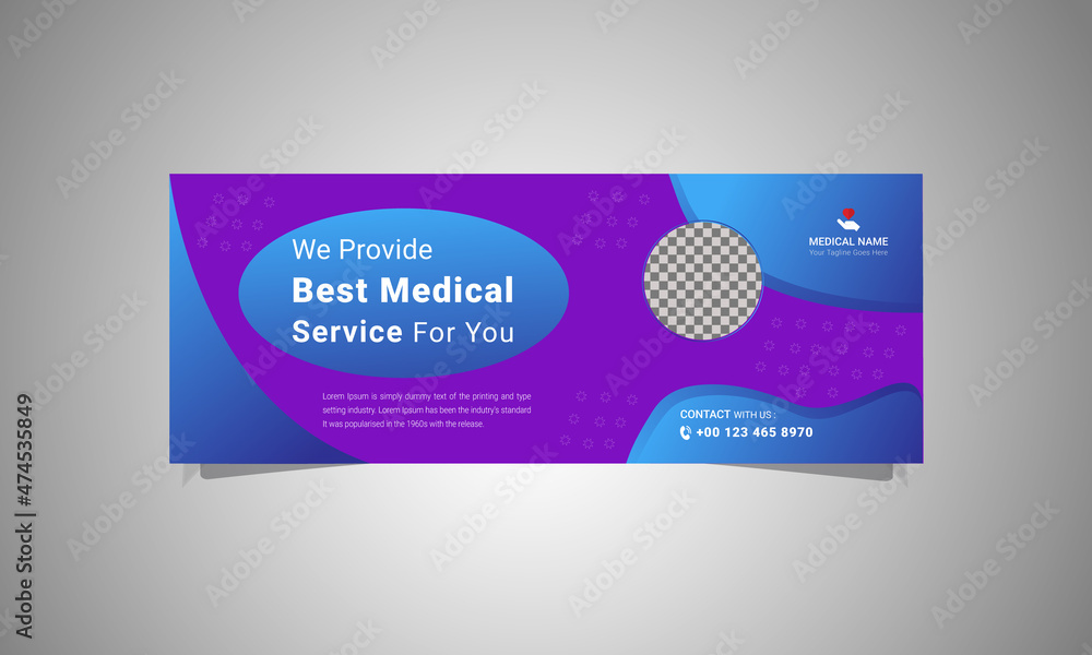 Medical and healthcare facebook cover design for social media marketing ...