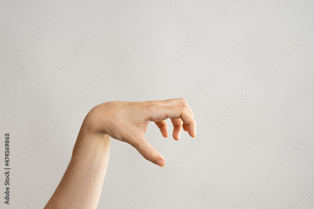 Zombie hands attack, grabbing something hands with crooked fingers ...