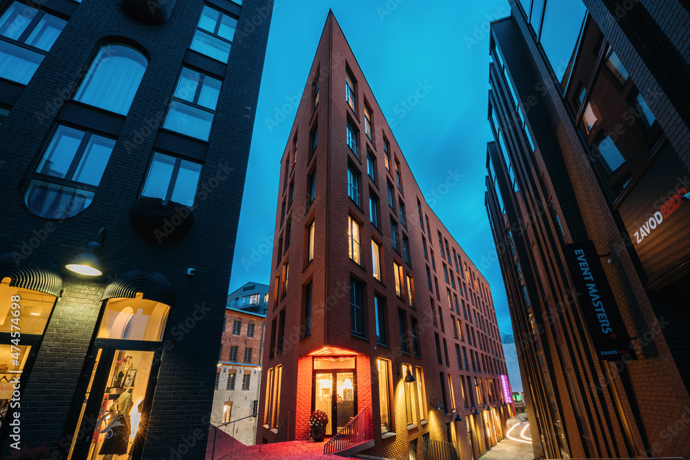 Tallinn, Estonia. View Of Historical Rotermann City In Evening ...