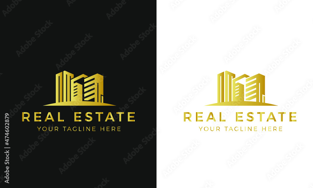 Luxury real estate vector logo design, Construction logo, Vector Real ...