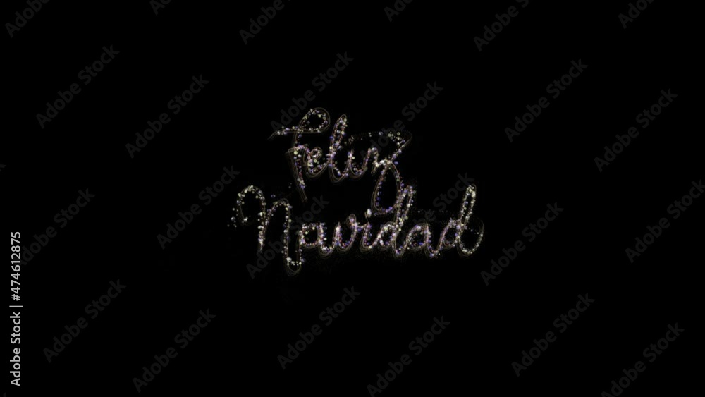 Feliz Navidad Merry Christmas in Spanish. Shining sparkling intro.PNG ...