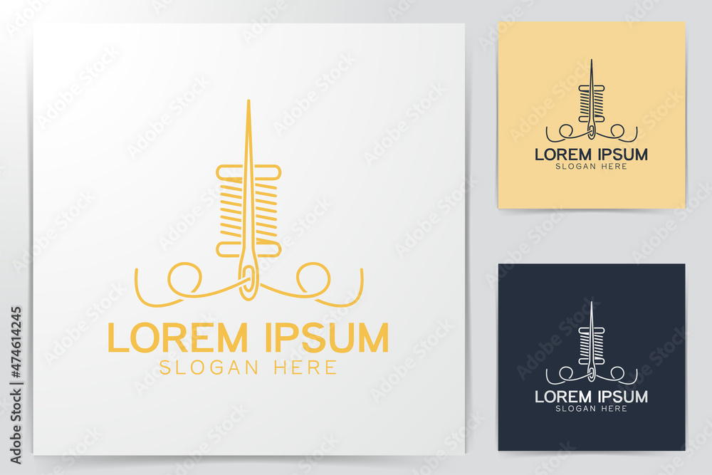 needle and yarn logo Ideas. Inspiration logo design. Template Vector ...