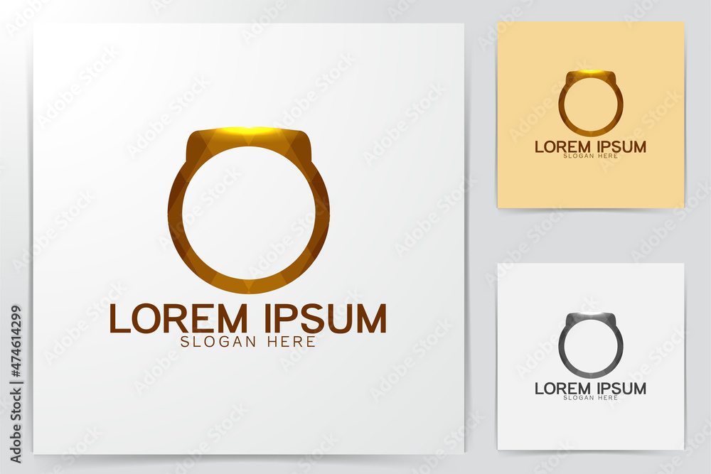 gold ring logo Ideas. Inspiration logo design. Template Vector ...