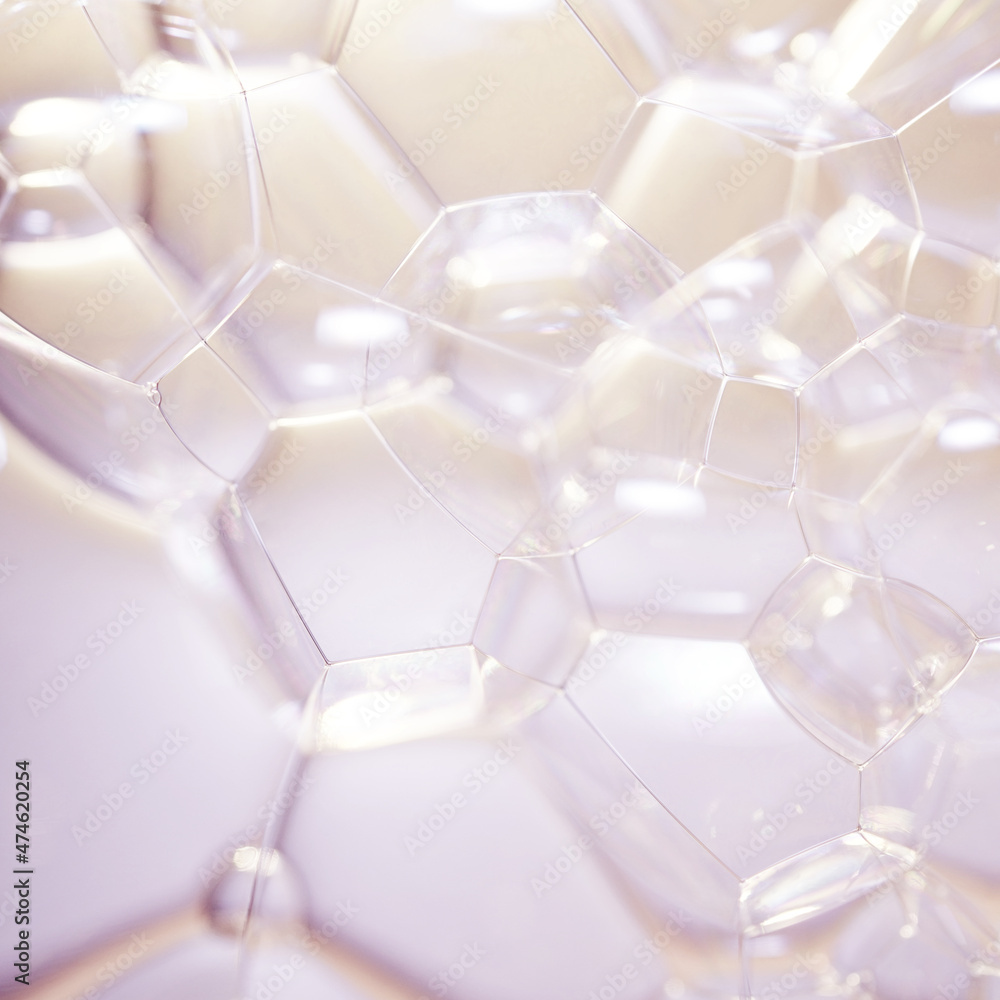 the surface of the bubble. macro close up of soap bubbles look like ...