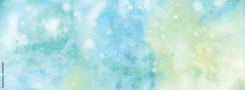 Abstract light blue-green watercolor stains for background Stock Vector ...