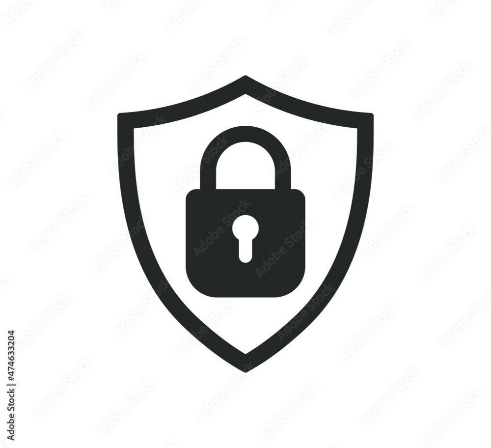 Web Security Shield Icon Shape Symbol Set Police Badge Logo Sign