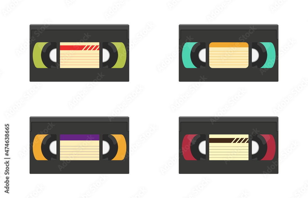 Videotape. Vector image. Stock Vector | Adobe Stock