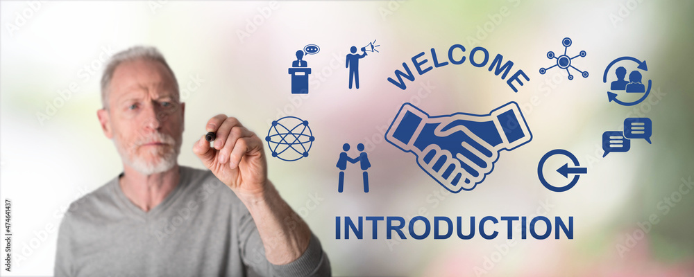 Man drawing introduction concept Stock Photo | Adobe Stock