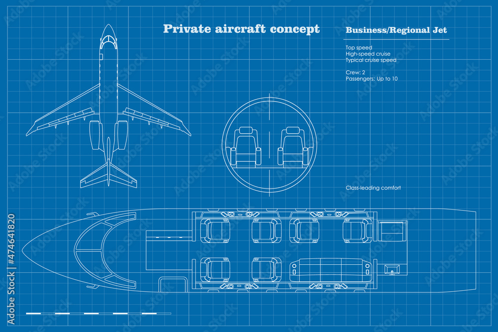 Private Jet Interior Floor Plan
