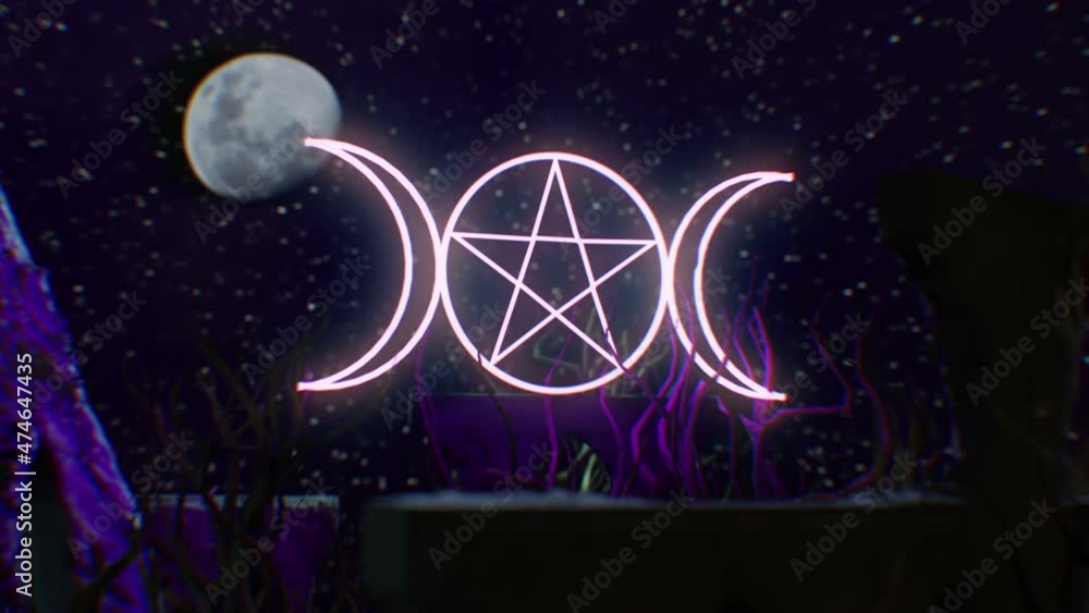 Hekate triple moon symbolism Stock Video | Adobe Stock