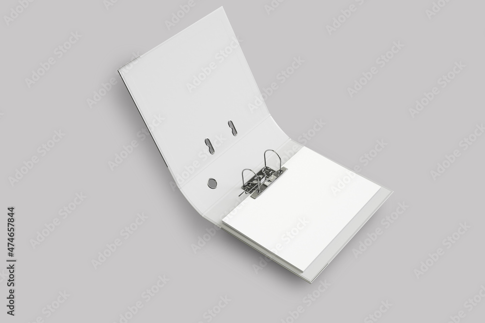 Blank open and closed office binder mockup isolated on a background ...