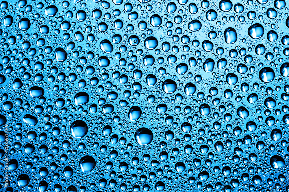 Water drops background. Wet glass surface texture. Bubble dew pattern ...