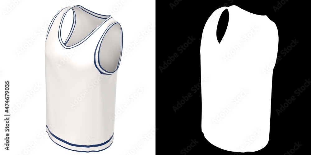 3D rendering illustration of a basketball jersey mockup Stock ...