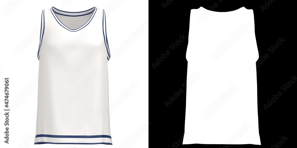 3D rendering illustration of a basketball jersey mockup Stock ...