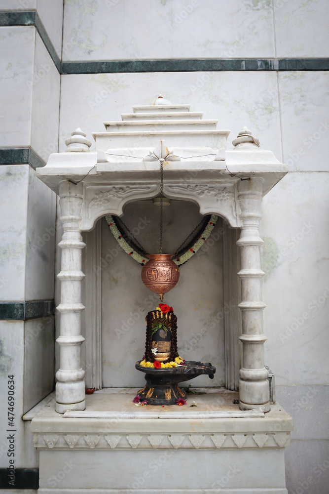 A Beautiful picture of a Shiva Lingam made in stone and worshiped by ...