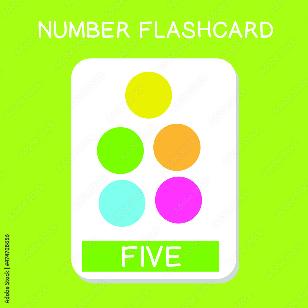 Cute number flashcards with geometric shapes set. Shapes Flashcards ...