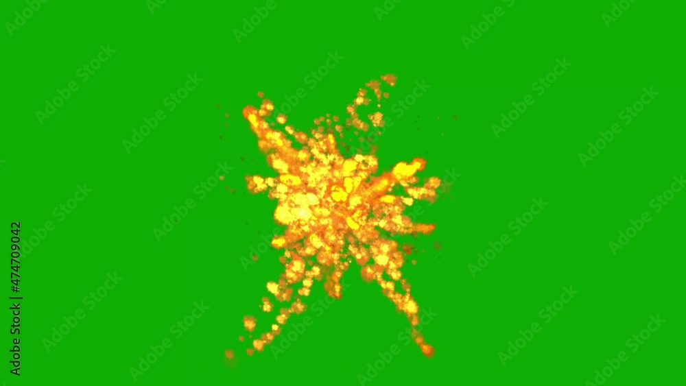 Fire explosion motion graphics with green screen background Stock Video ...
