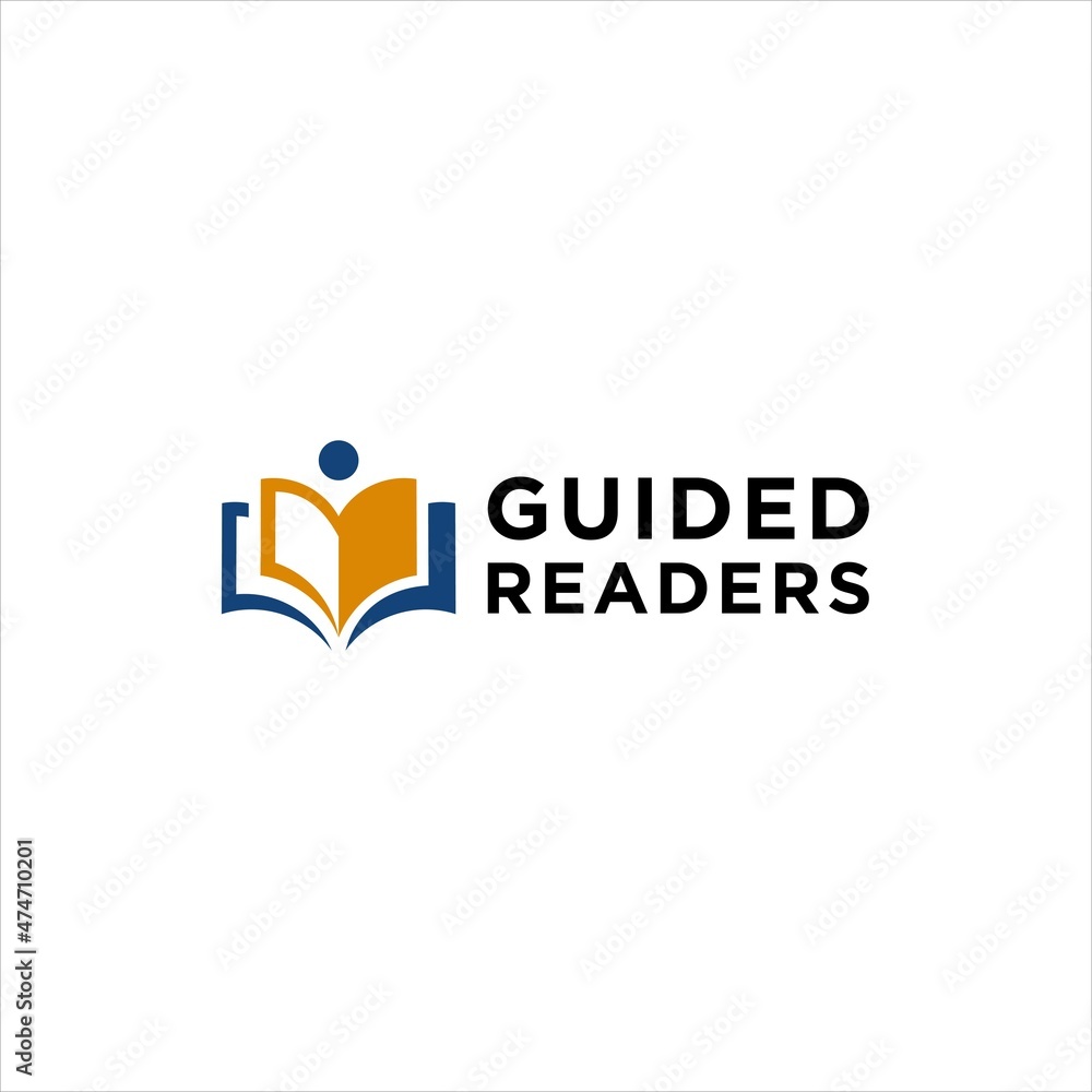 guide reader logo.open book vector.logotype for academy template Stock ...