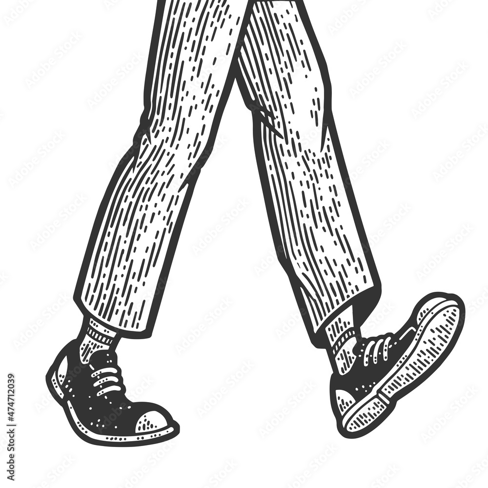Walking Feet Drawing