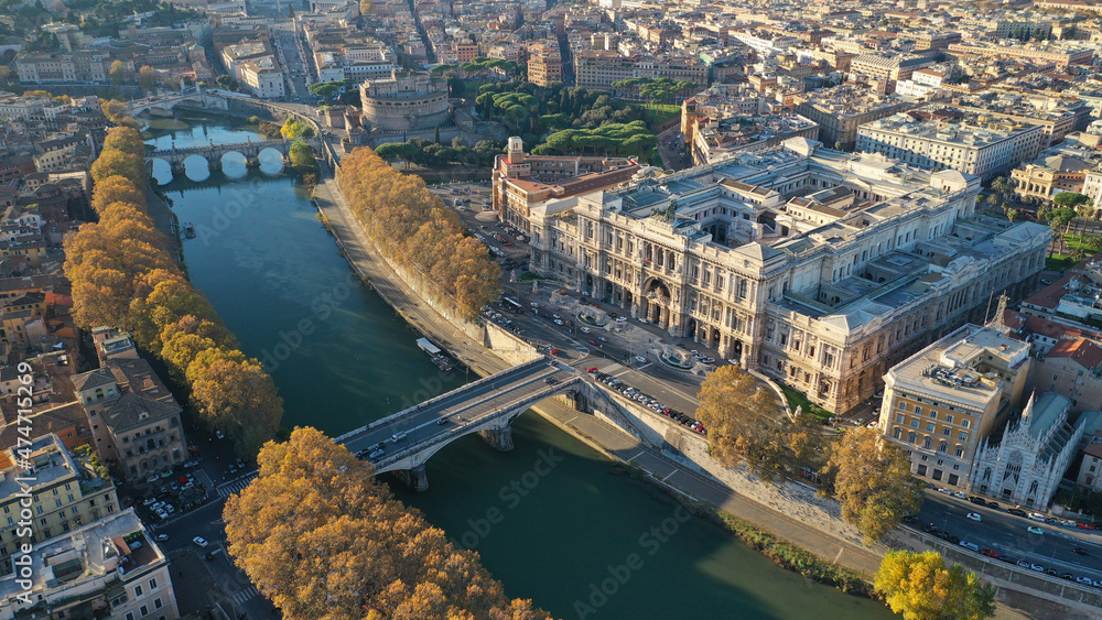 Aerial drone photo of iconic Cassation court Palace of justice, the ...