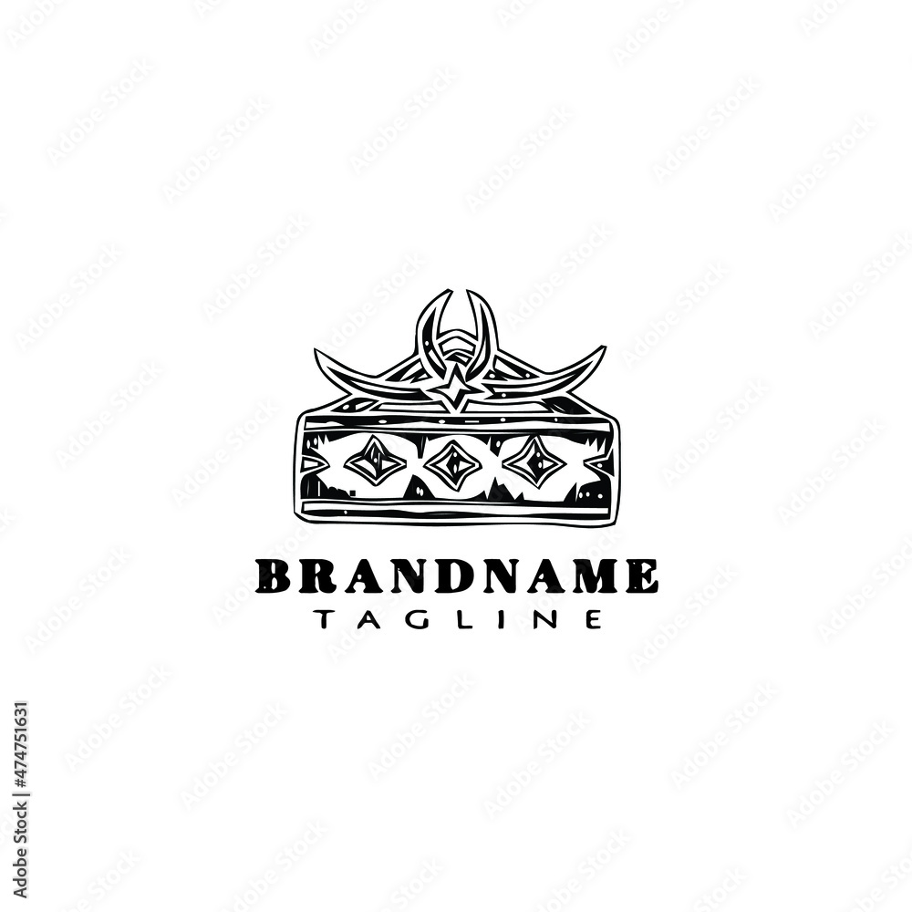 dayak indonesia traditional symbol logo cartoon icon design template ...