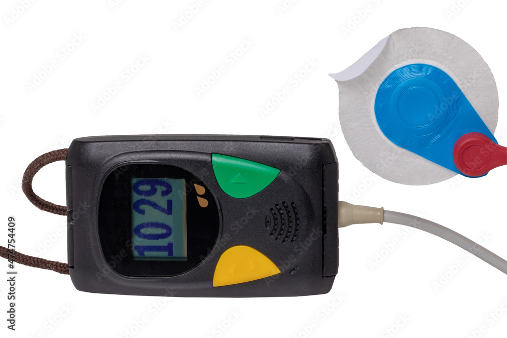 Heart monitor with ECG. Close-up of a Heart monitor with EKG ...