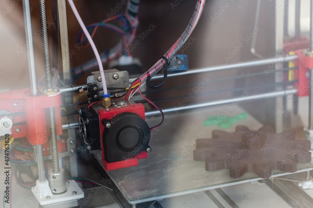 The 3D printing machine make the 3D model by material. The hi ...