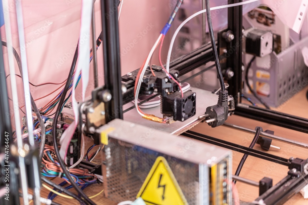 The 3D printing machine make the 3D model by material. The hi ...