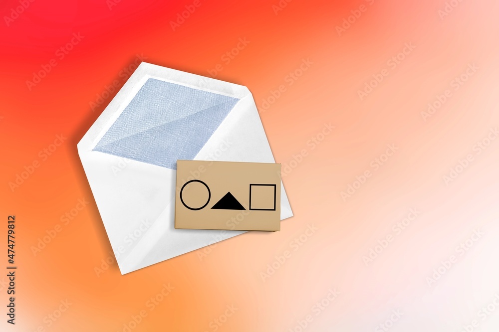 Squid Game invitation card in an envelope on a desk Stock Photo | Adobe ...