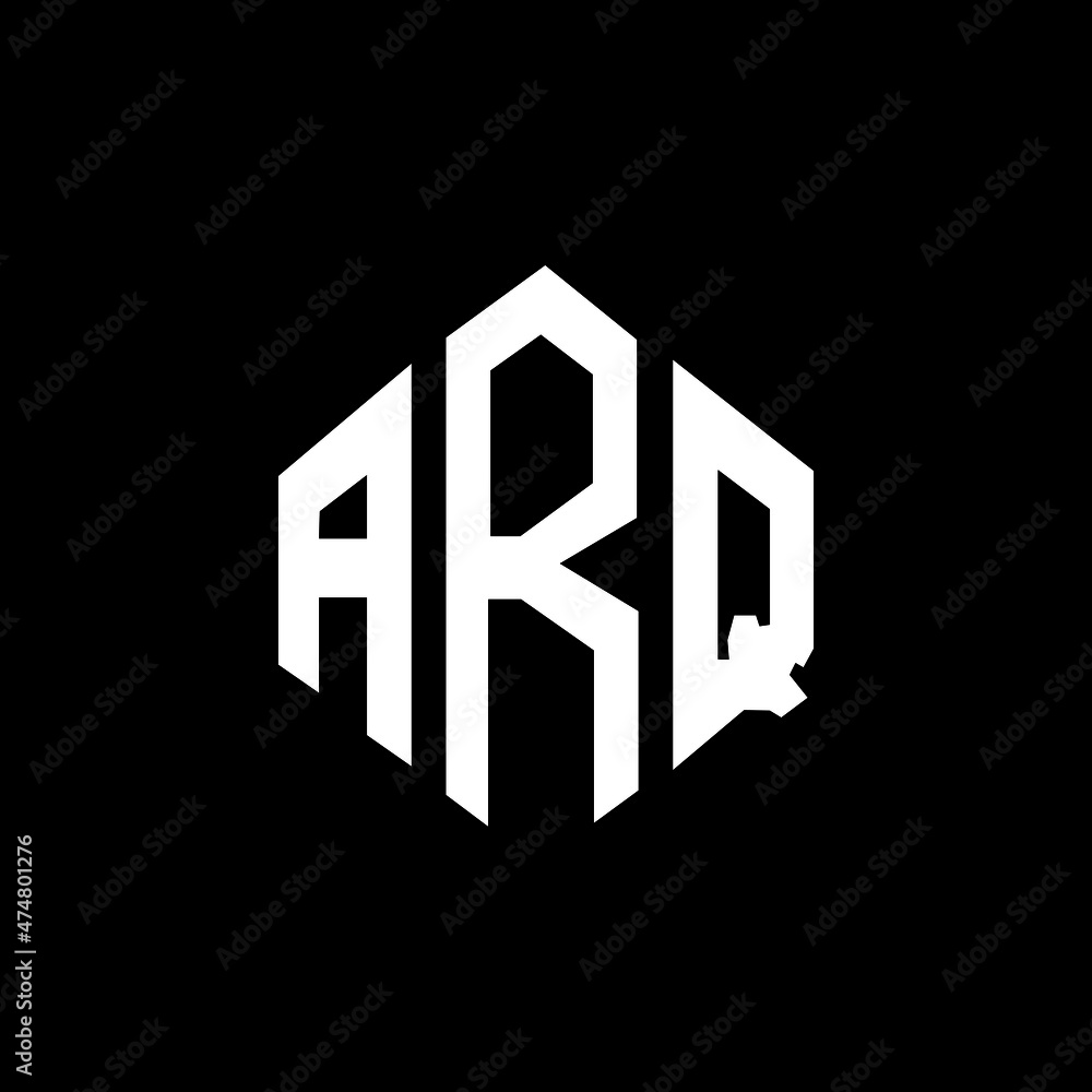 ARQ letter logo design with polygon shape. ARQ polygon and cube shape ...