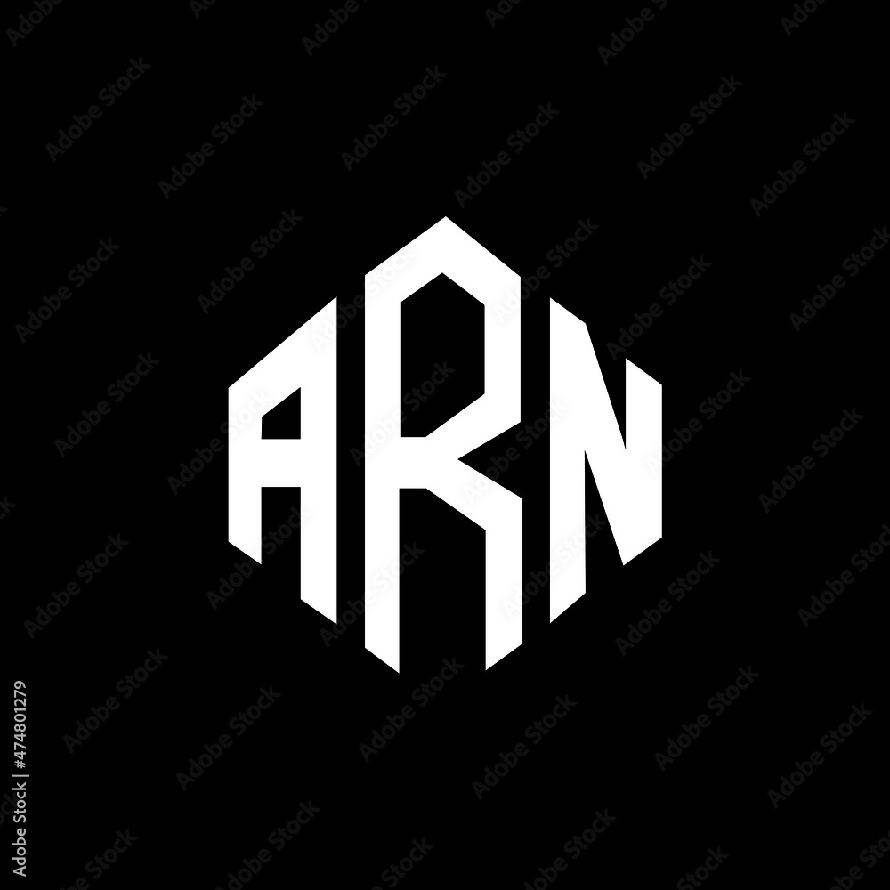 ARN letter logo design with polygon shape. ARN polygon and cube shape ...