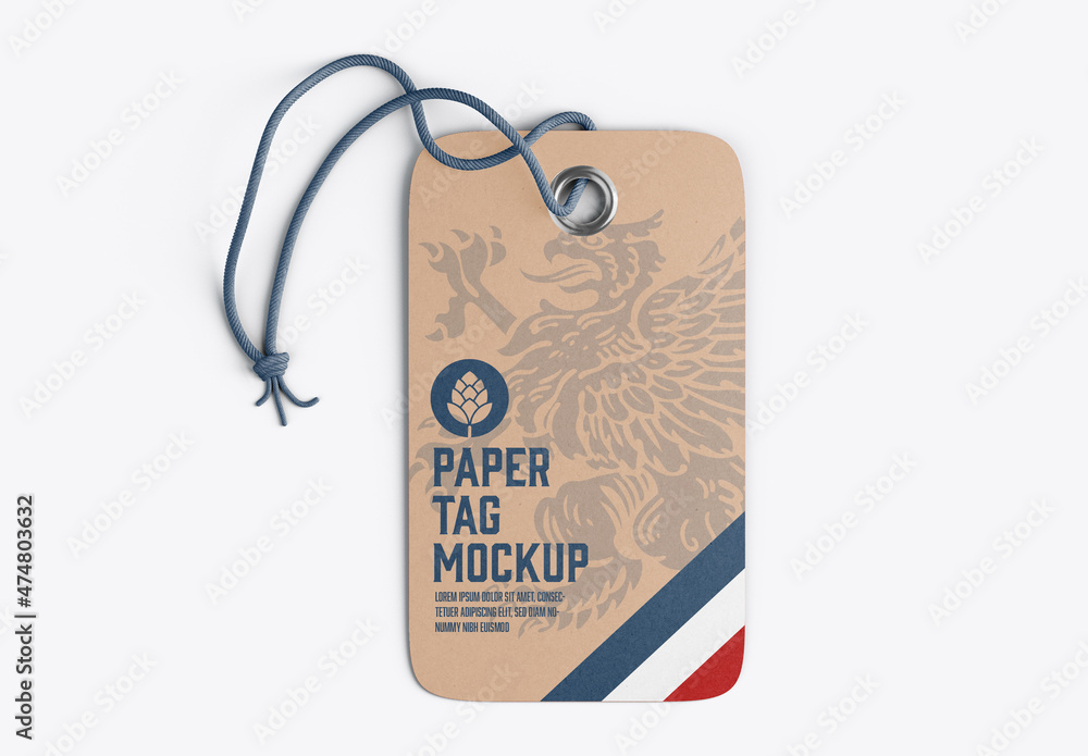 Paper Tag Mockup Stock Template | Adobe Stock