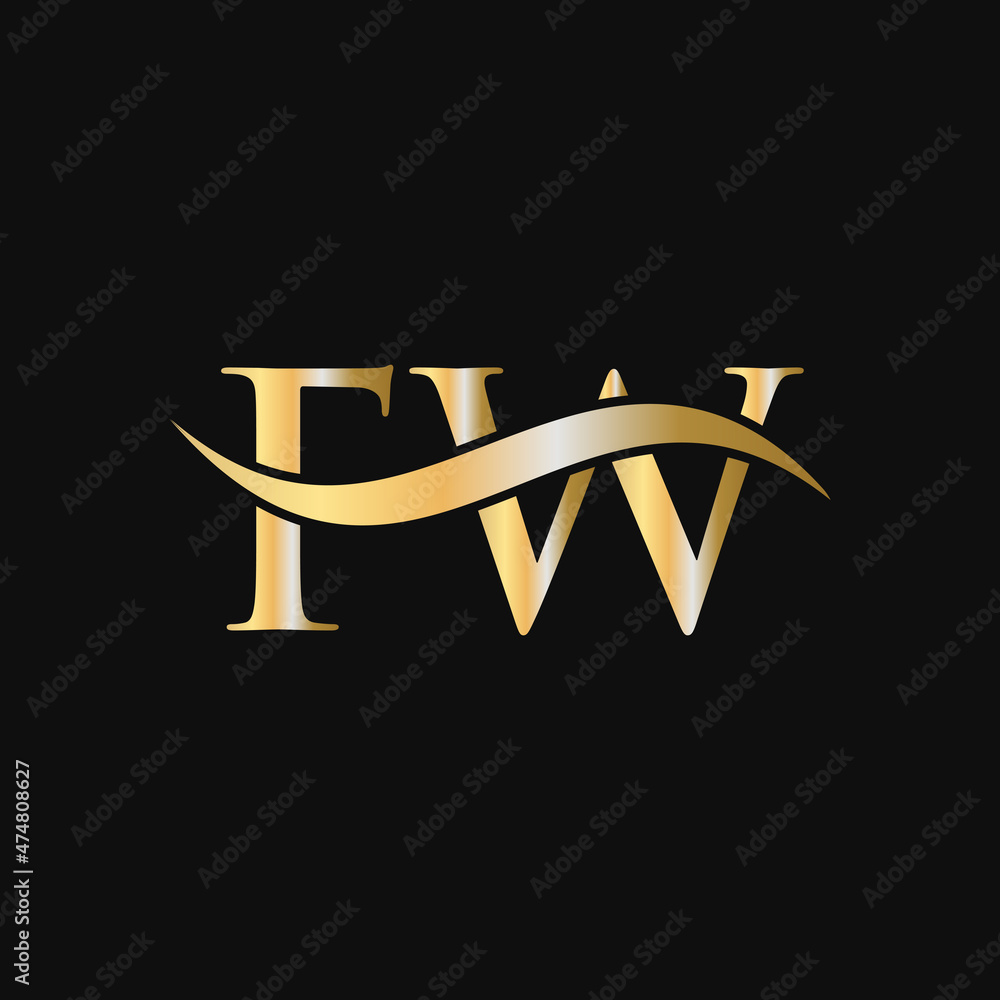 Letter FW Logo Design Template. FW, F W Letter Logo Modern, Flat ...
