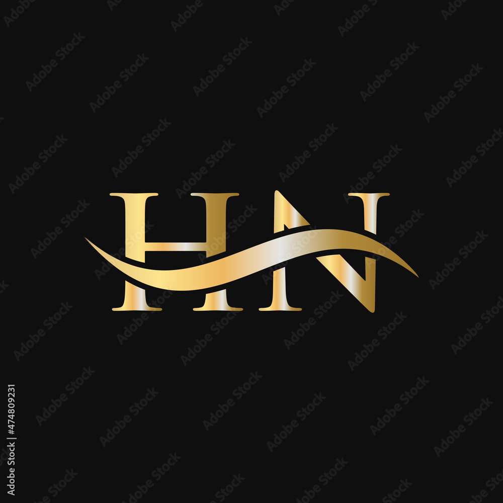 Letter HN Logo Design Template. HN, H N Letter Logo Modern, Flat ...