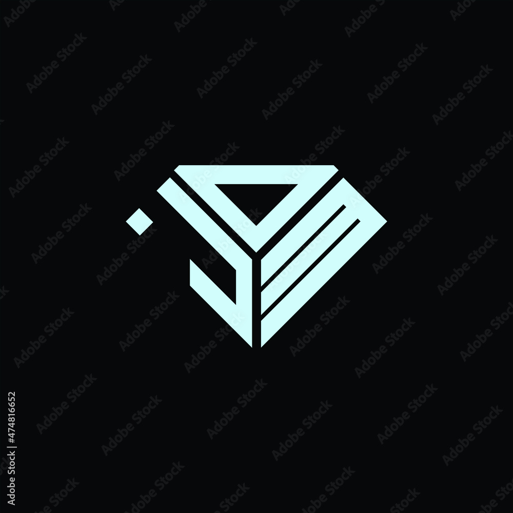 JDM letter logo creative design. JDM unique design, JOM letter logo ...