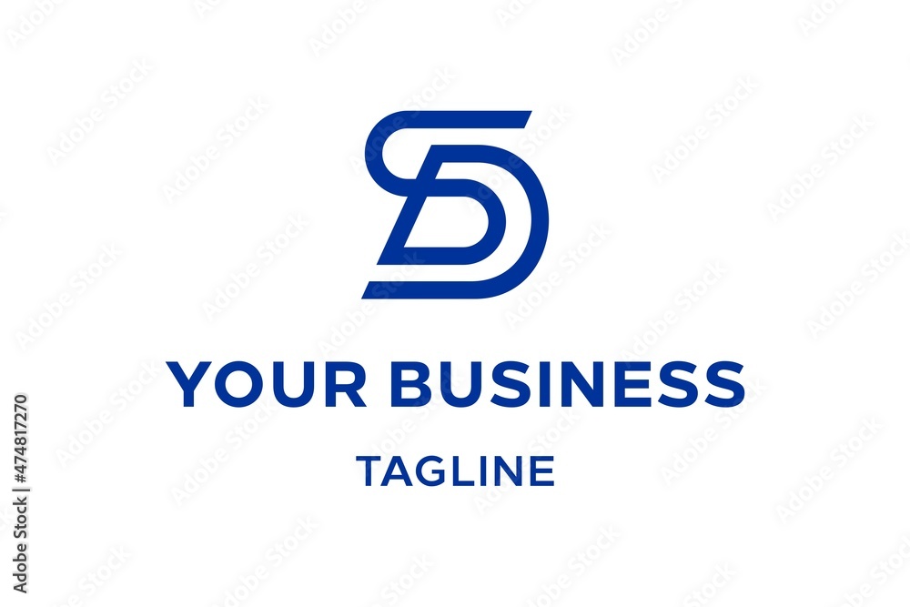 SD Logo Design Stock Vector | Adobe Stock