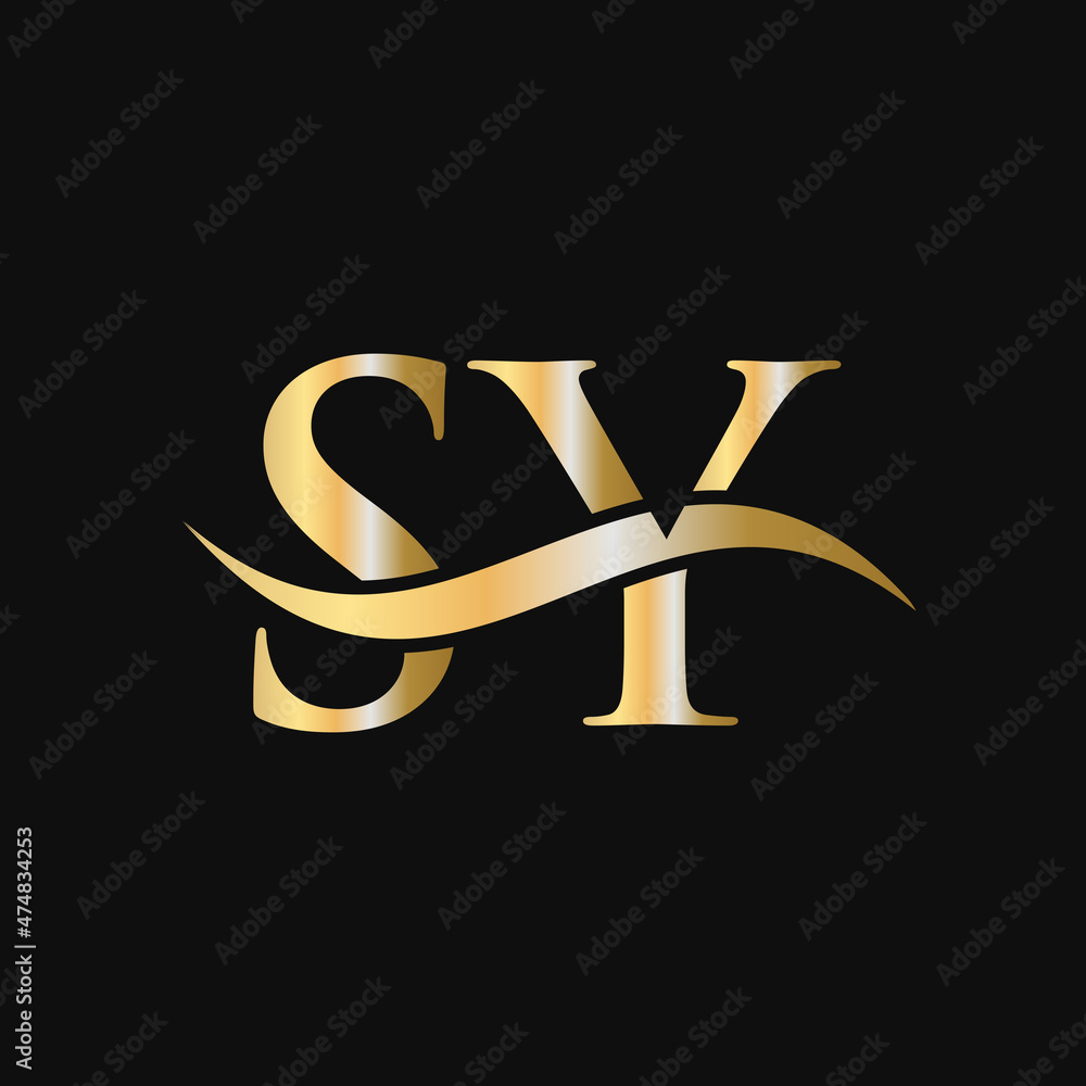Letter SY Logo Design Template. SY, S Y Letter Logo Modern, Flat ...