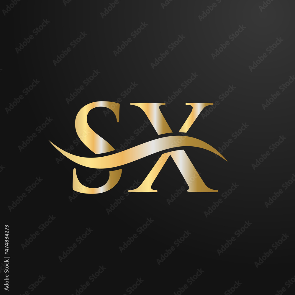 Letter SX Logo Design Template. SX, S X Letter Logo Modern, Flat ...