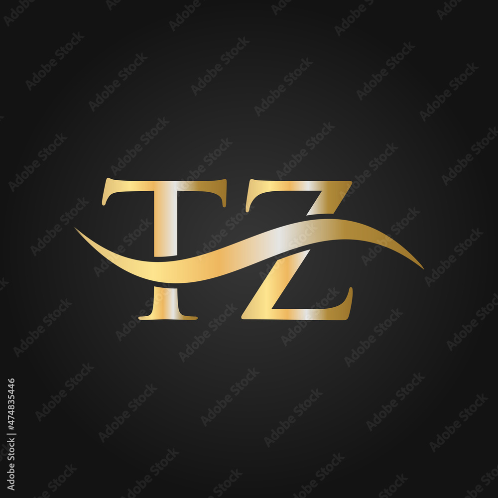 Letter TZ Logo Design Template. TZ, T Z Letter Logo Modern, Flat ...