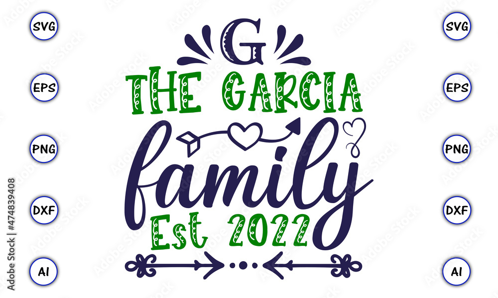 G the garcia family est 2022 SVG, Monogram SVG Bundle, Monogram ...