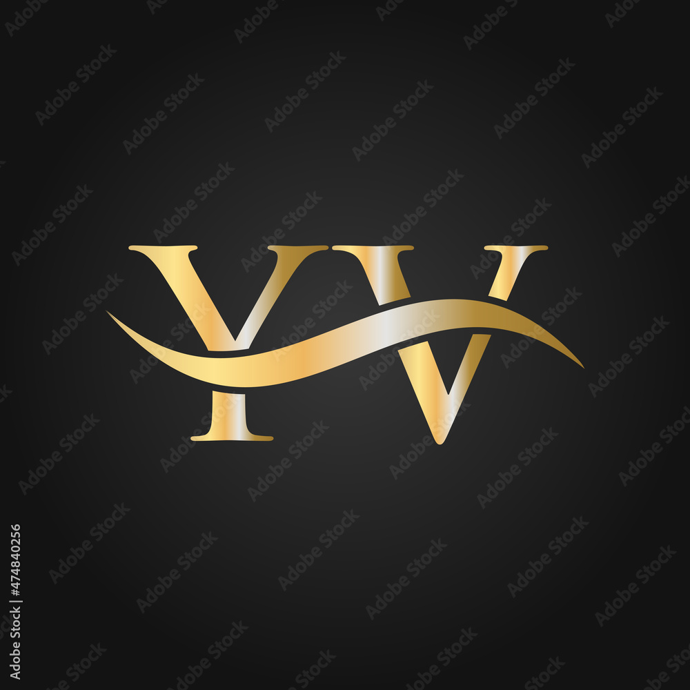 Letter YV Logo Design Template. YV, Y V Letter Logo Modern, Flat ...